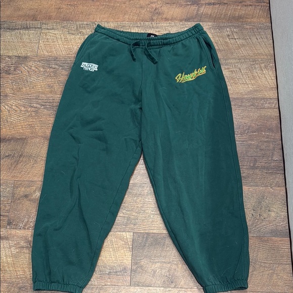 H&M | Pants & Jumpsuits | Hm Dark Green Stranger Things Loose Fit ...